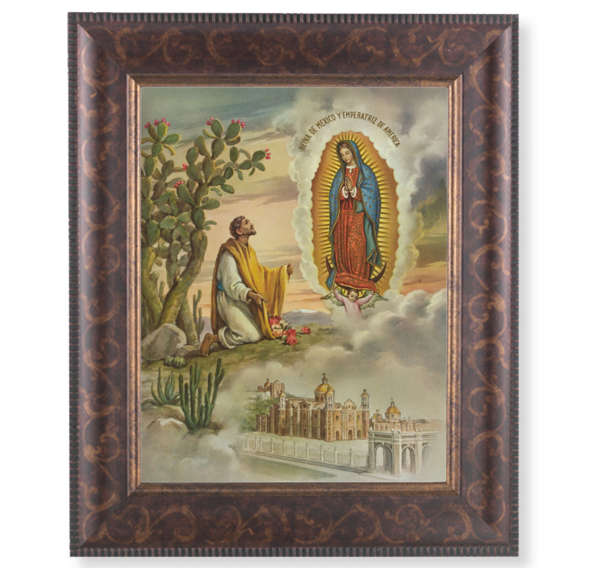 Our Lady of Guadalupe with Juan Diego Art-Deco Framed Art – The ...