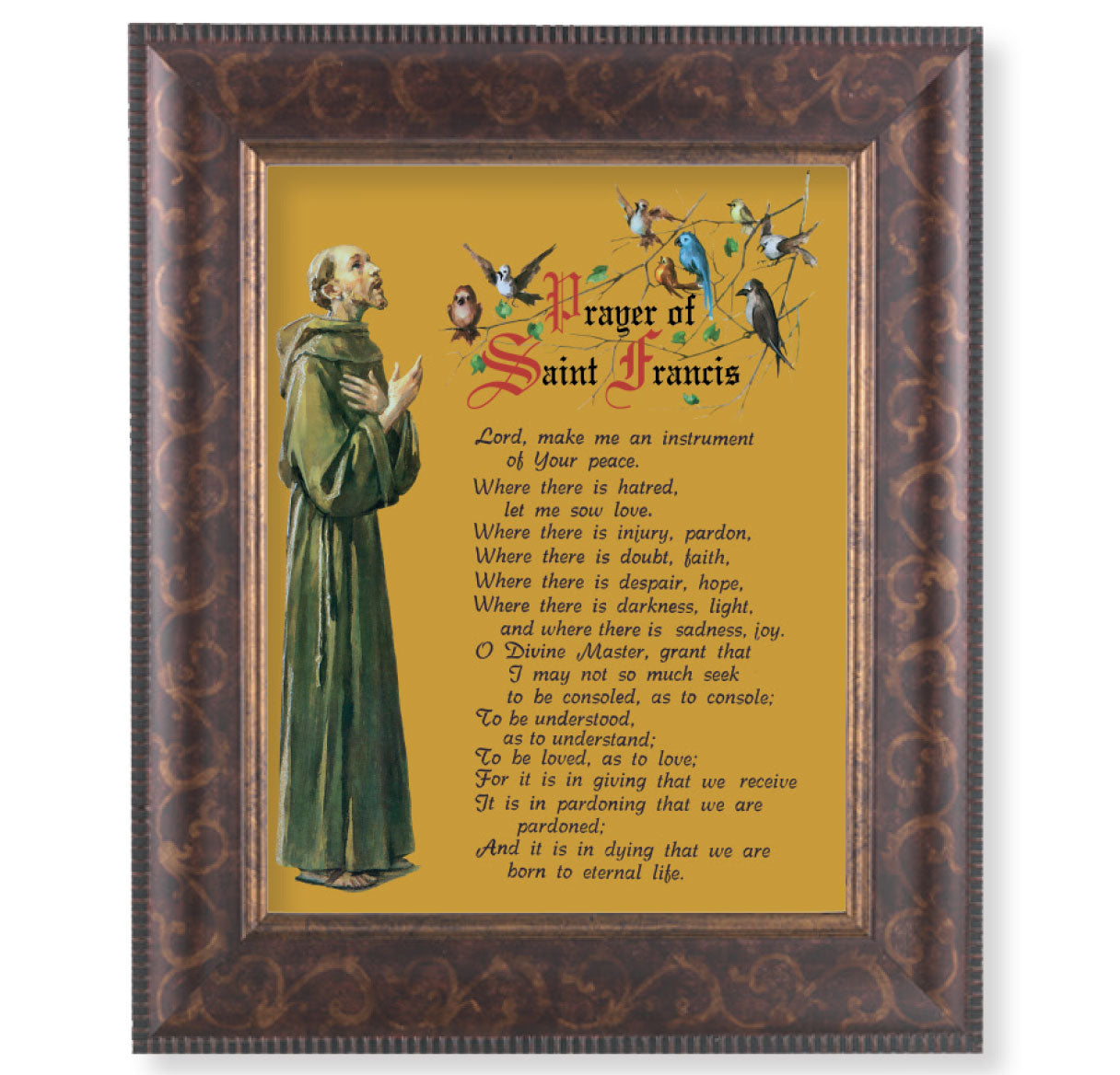 Prayer to St. Francis Art-Deco Framed Art – The Catholic Shop