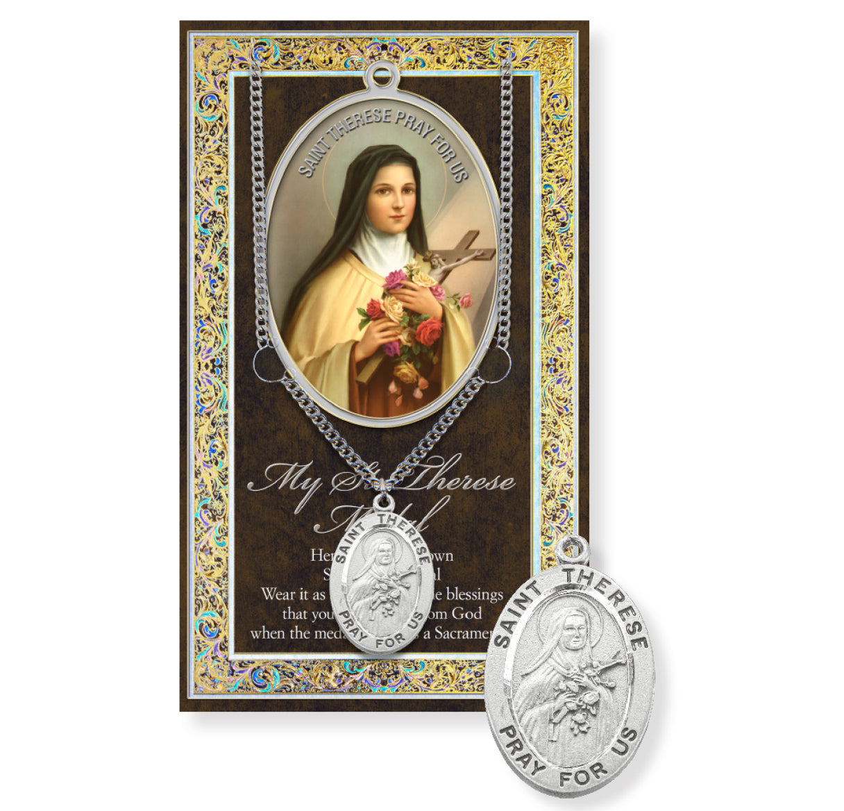 Saint Therese Biography Pamphlet and Patron Saint Medal – The Catholic Shop