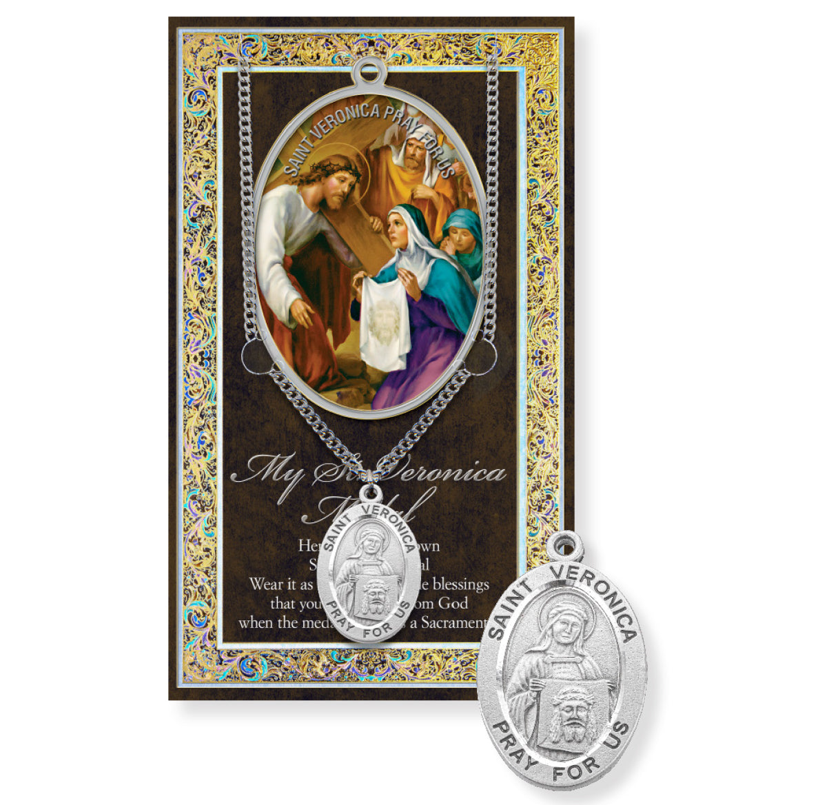 Saint Veronica Biography Pamphlet and Patron Saint Medal – The Catholic ...