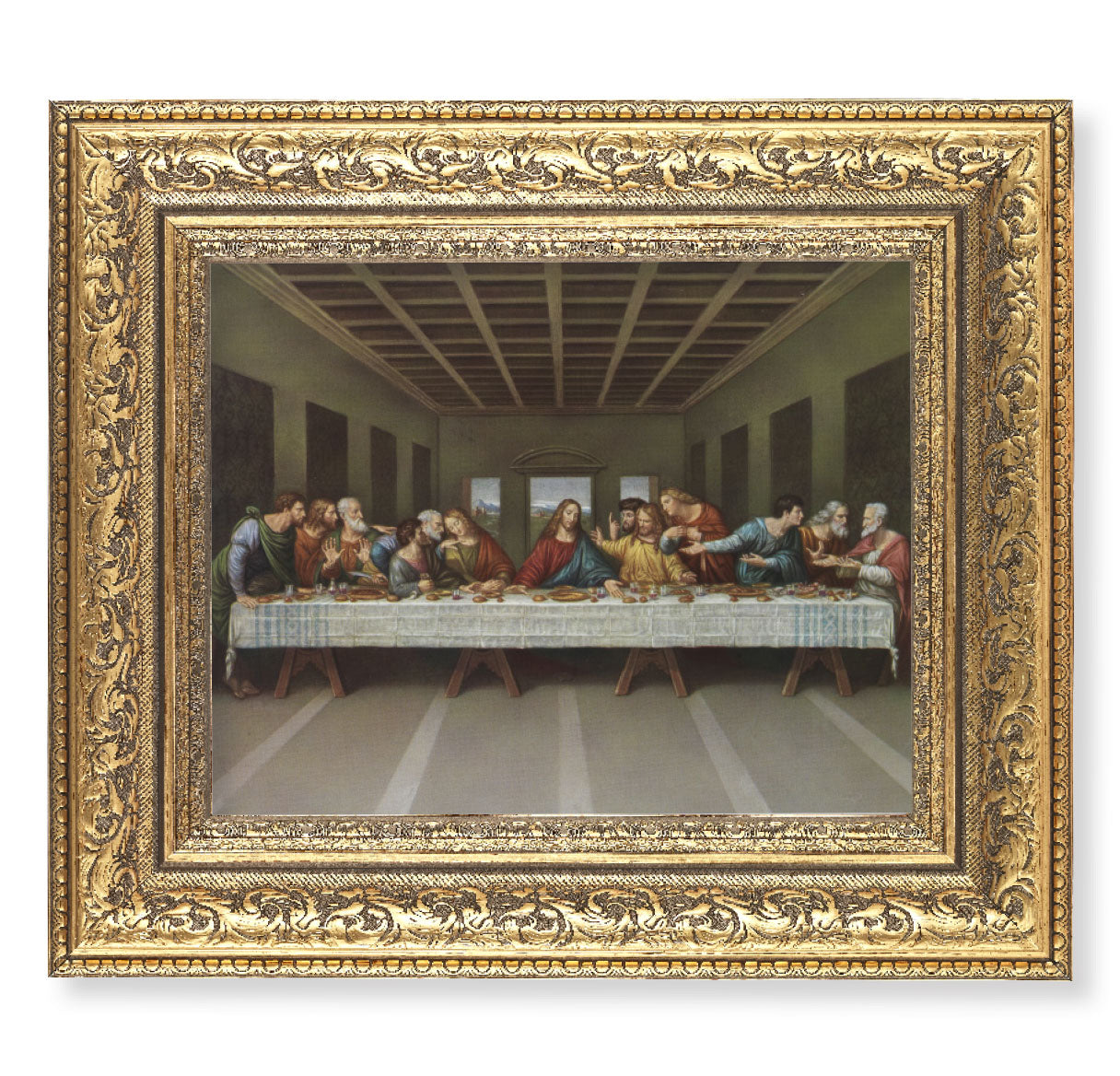 Last Supper Gold-Leaf Antique Framed Art – The Catholic Shop
