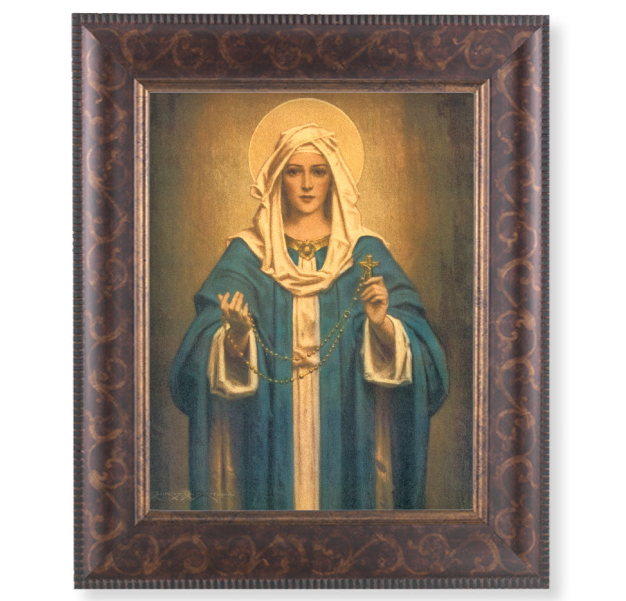 Our Lady of the Rosary Art-Deco Framed Art – The Catholic Shop