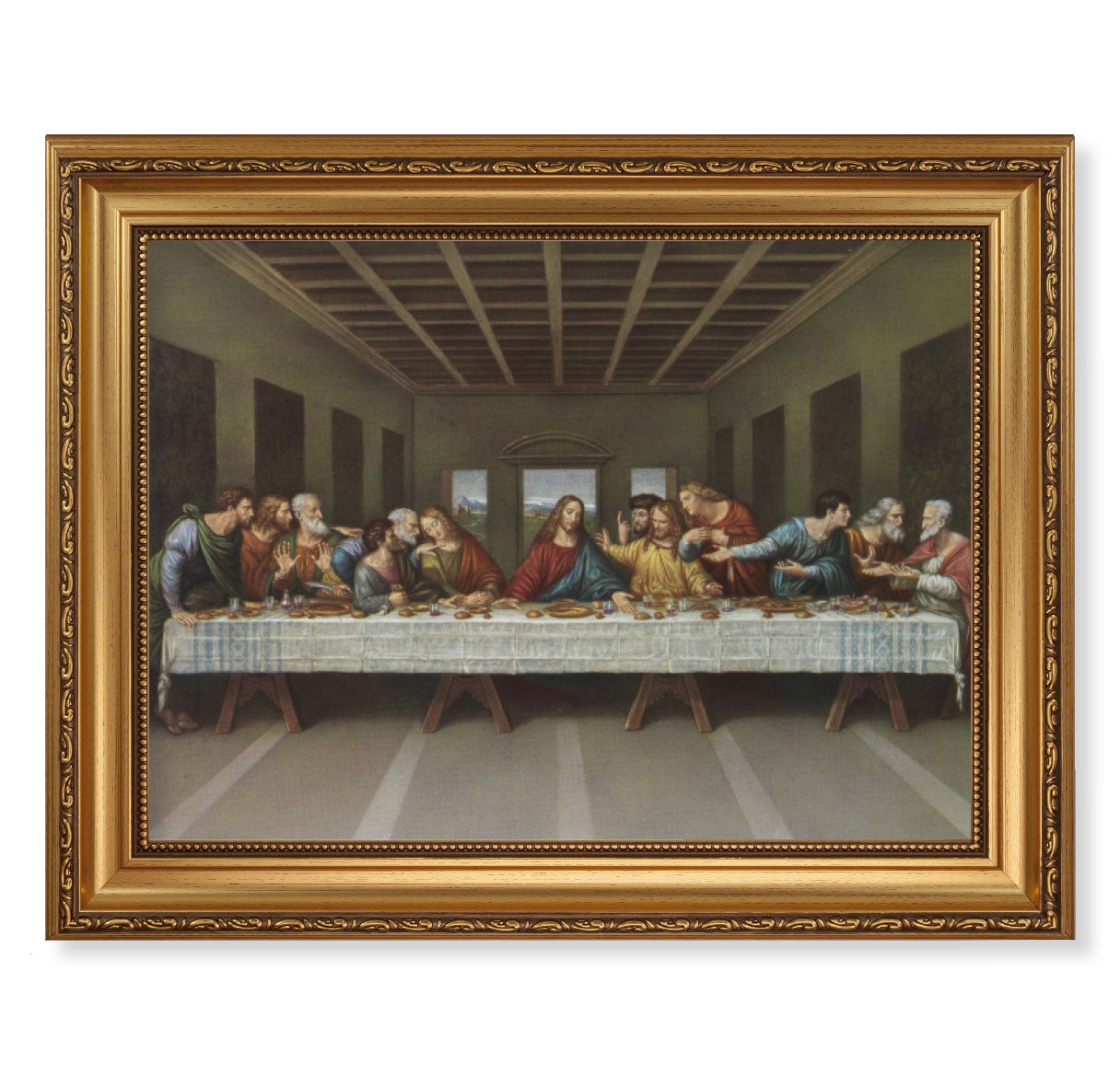 Last Supper Antique Gold Framed Art – The Catholic Shop