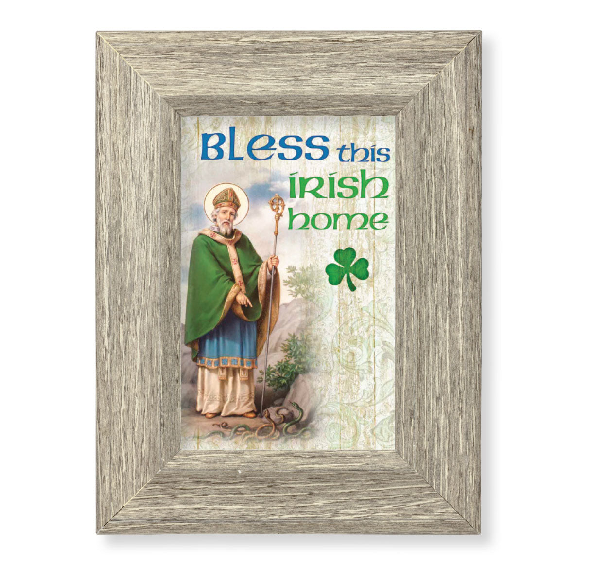 St. Patrick House Blessing Gray Framed Art – The Catholic Shop