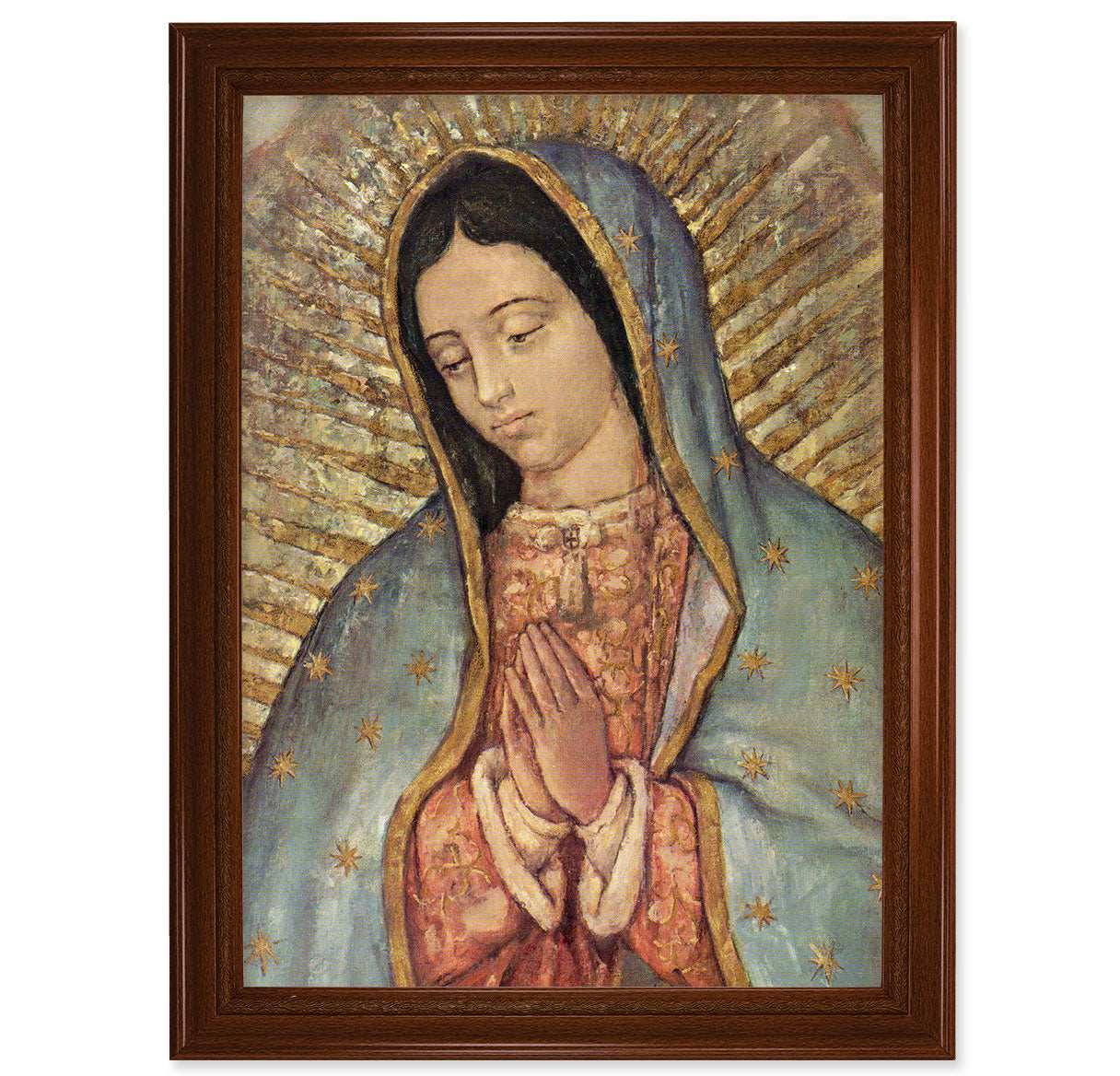 Our Lady of Guadalupe Walnut Finish Framed Art – The Catholic Shop
