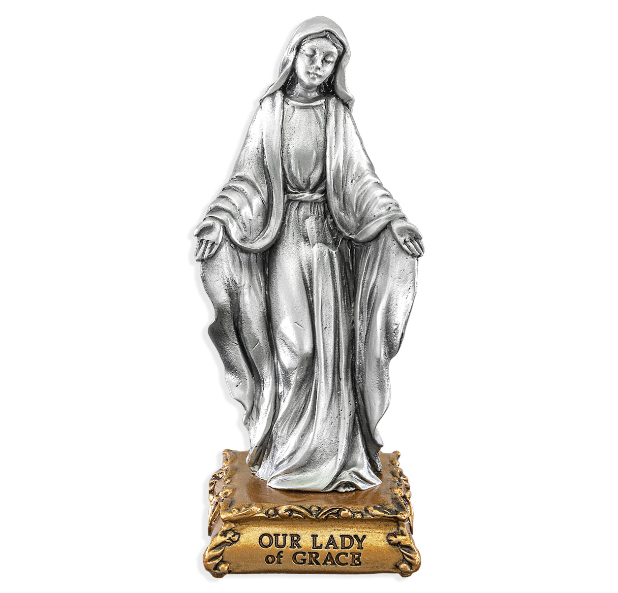 Our Lady of Grace Pewter Statue – The Catholic Shop