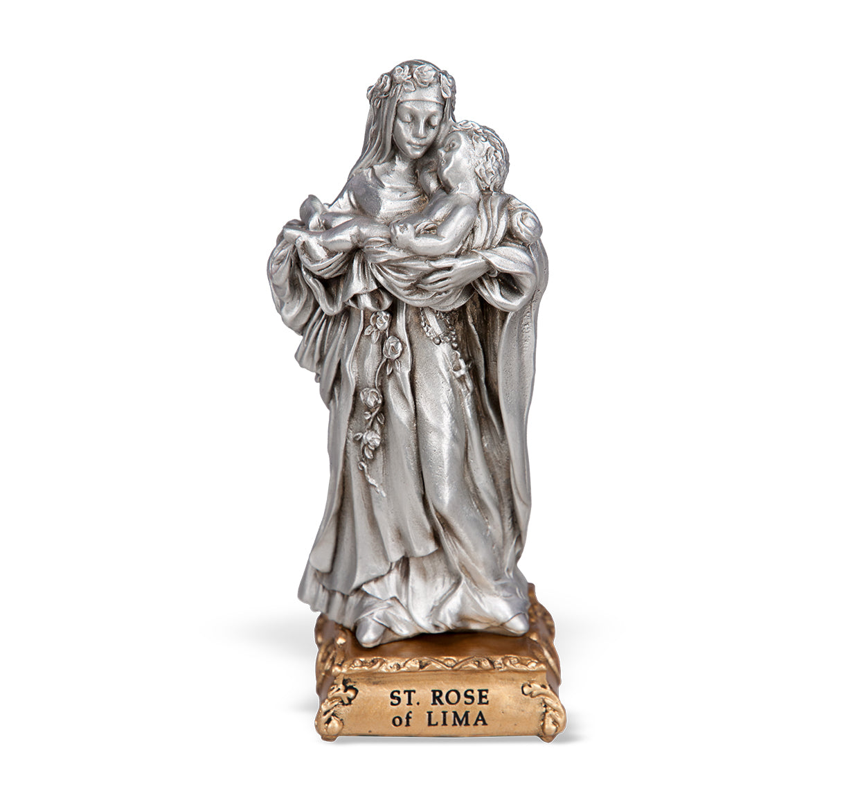 St. Rose of Lima Pewter Statue – The Catholic Shop