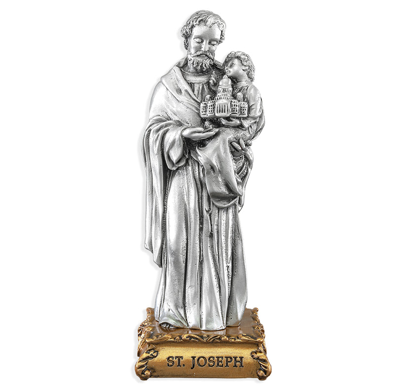 St. Joseph (Foster Father of Jesus) Pewter Statue – The Catholic Shop