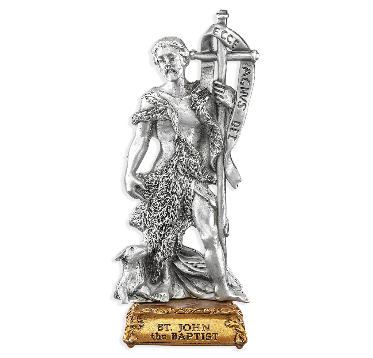 St. John the Baptist Pewter Statue – The Catholic Shop