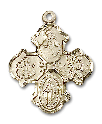14kt Gold 4-Way Medal – The Catholic Shop