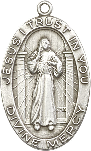 Antique Silver Divine Mercy Keychain – The Catholic Shop
