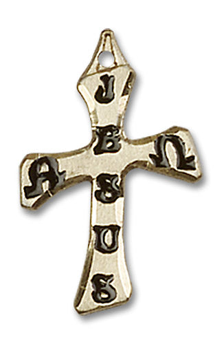 14kt Gold Cross Medal – The Catholic Shop