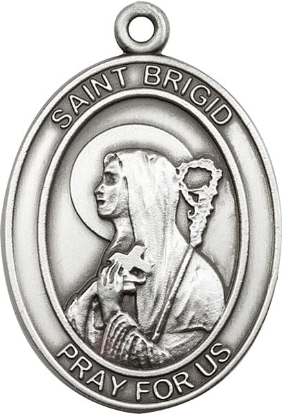 Antique Silver St. Brigid of Ireland Keychain – The Catholic Shop
