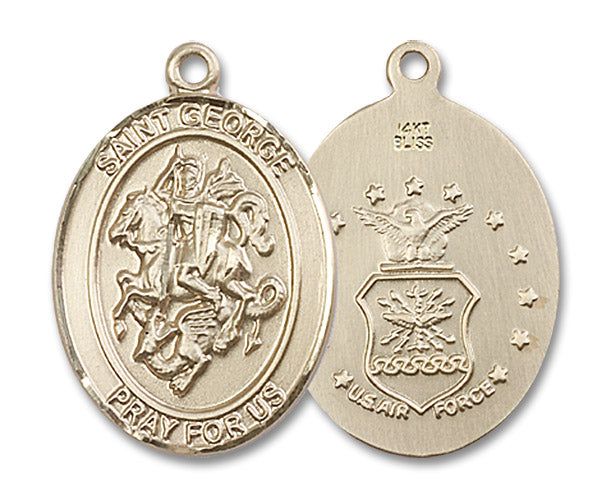 14kt Gold Saint George Medal – The Catholic Shop
