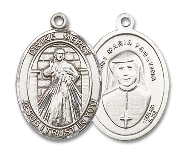 Sterling Silver Divine Mercy Pendant – The Catholic Shop