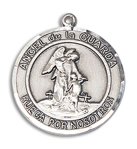 Sterling Silver Angel de la Guardia Pendant – The Catholic Shop