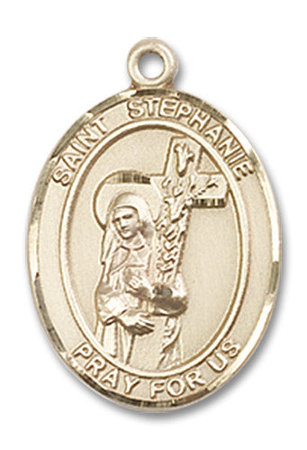 14kt Gold Saint Stephanie Medal – The Catholic Shop