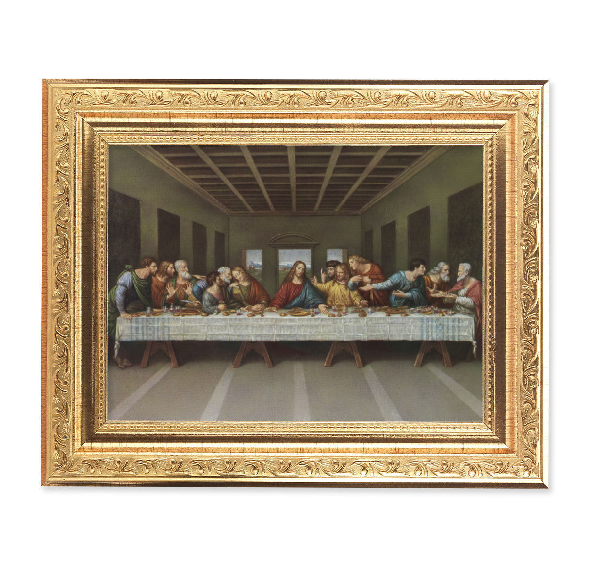 The Last Supper Antique Gold Framed Art – The Catholic Shop