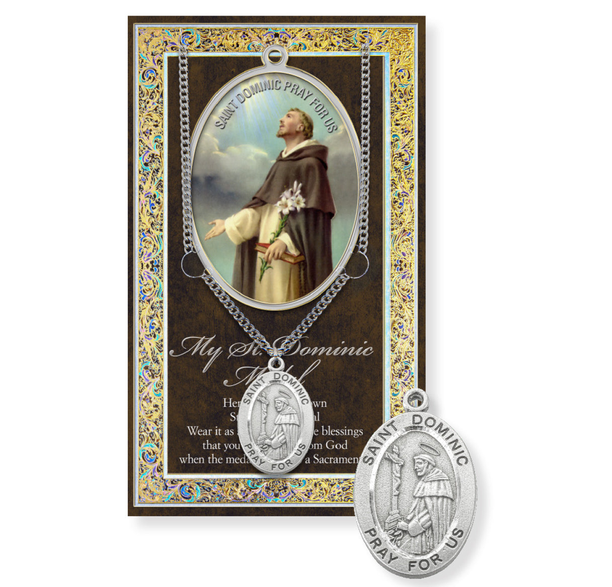 Saint Dominic Biography Pamphlet and Patron Saint Medal – The Catholic Shop