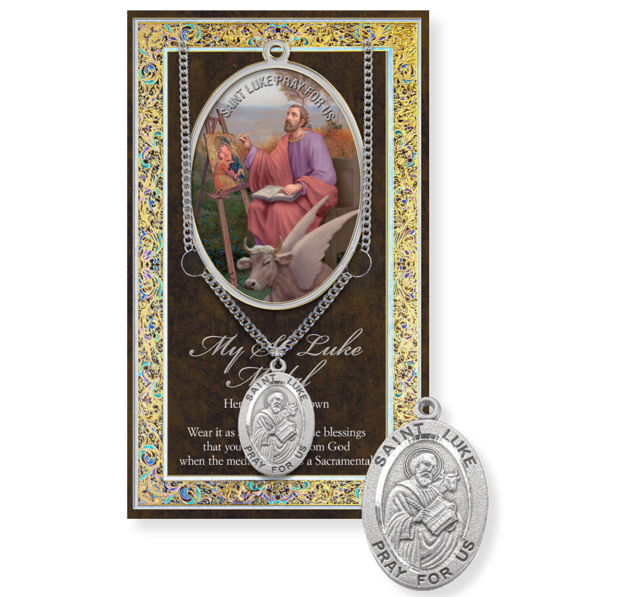 Saint Luke Biography Pamphlet and Patron Saint Medal – The Catholic Shop