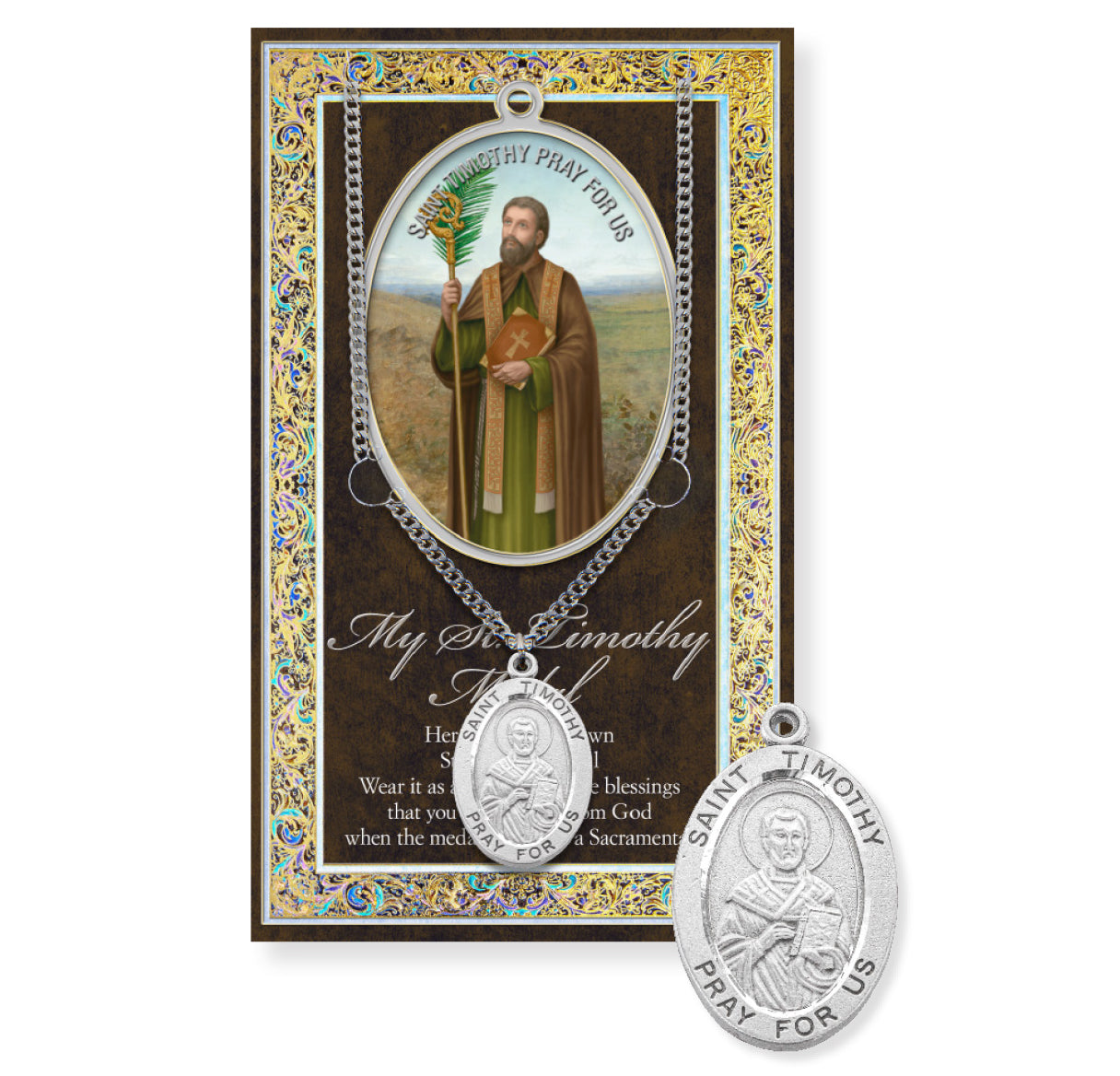 Saint Timothy Biography Pamphlet and Patron Saint Medal – The Catholic Shop