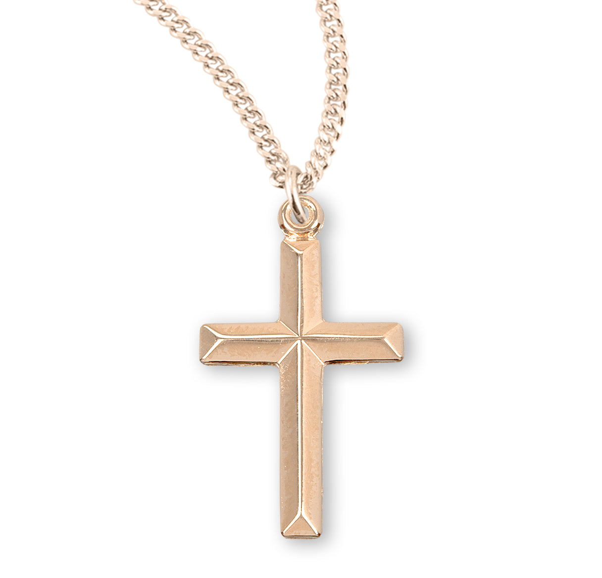 Gold Over Sterling Silver Angle Edged Cross – The Catholic Shop