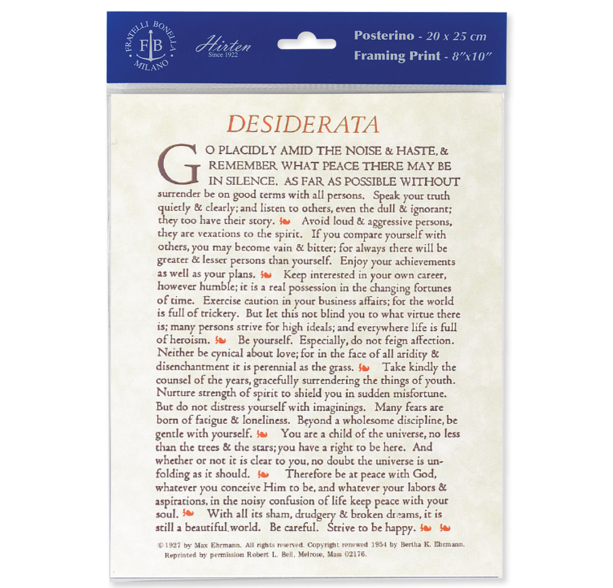 Desiderata Print (Pack of 3) – The Catholic Shop