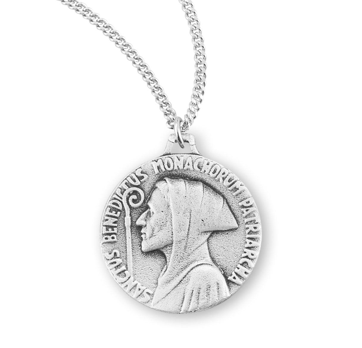 Saint Benedict Round Jubilee Sterling Silver Medal – The Catholic Shop