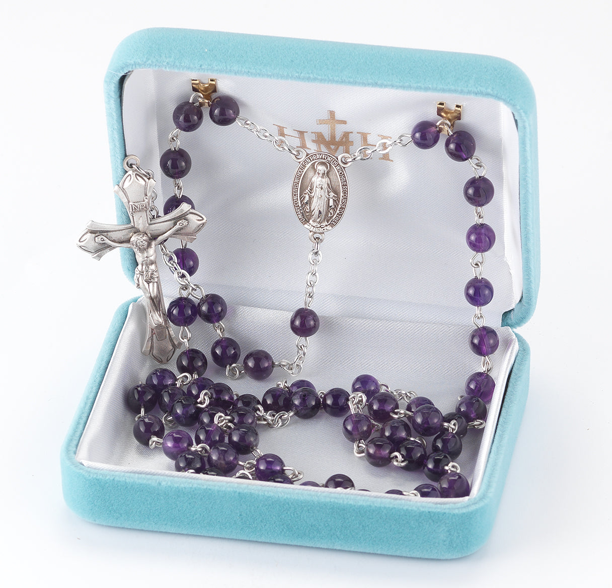 Genuine Amethyst Sterling Rosary – The Catholic Shop