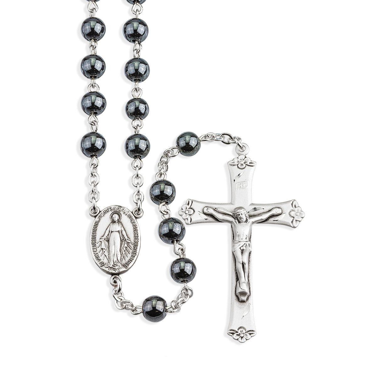Genuine Hematite Sterling Silver Rosary – The Catholic Shop