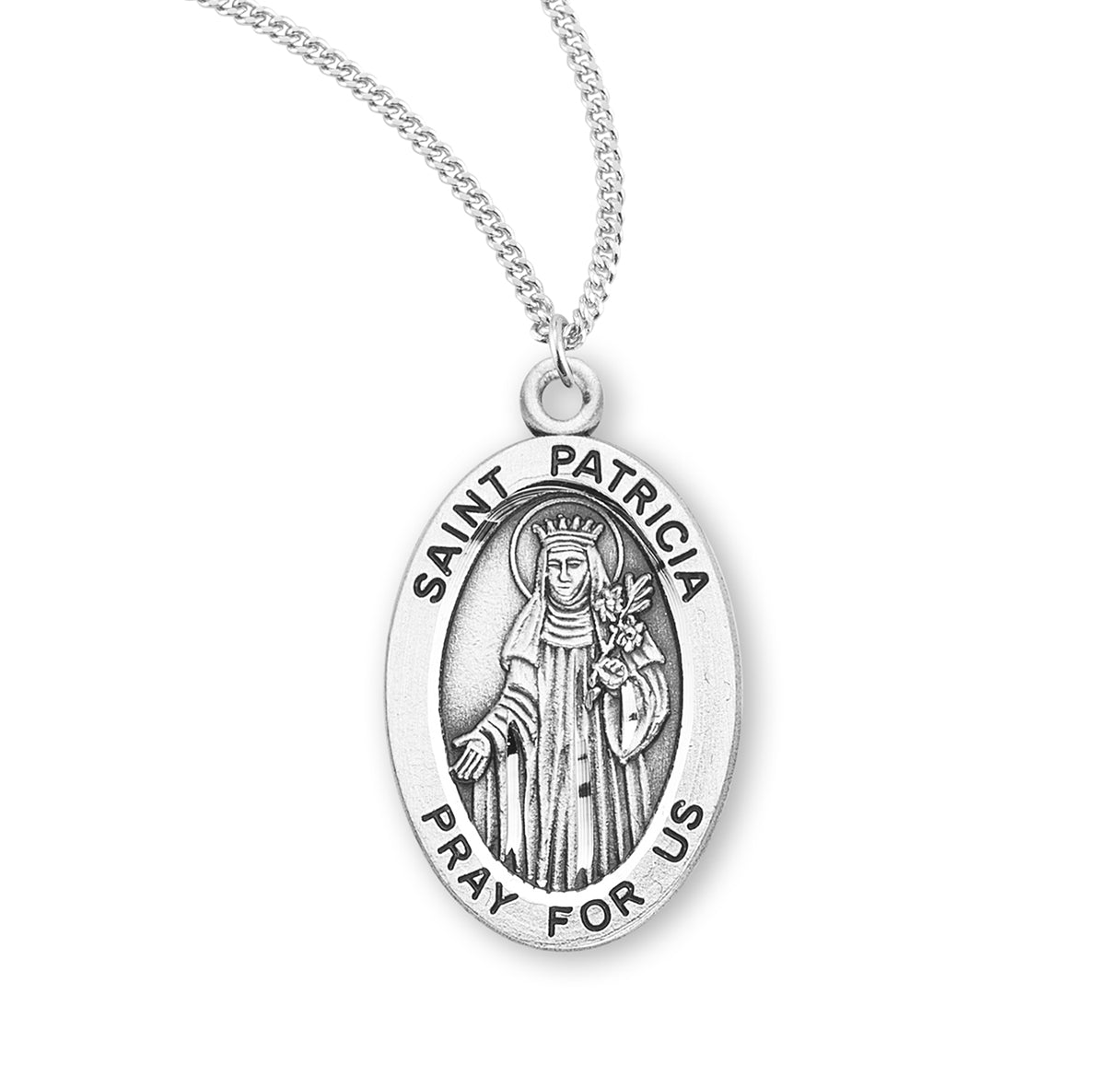 Patron Saint Patricia Sterling Silver Medal – The Catholic Shop